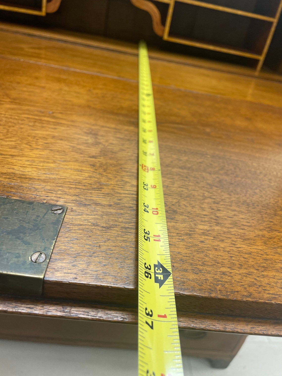 Antique Slanted English Secretary Desk With 4 Drawers and Hidden Side ...