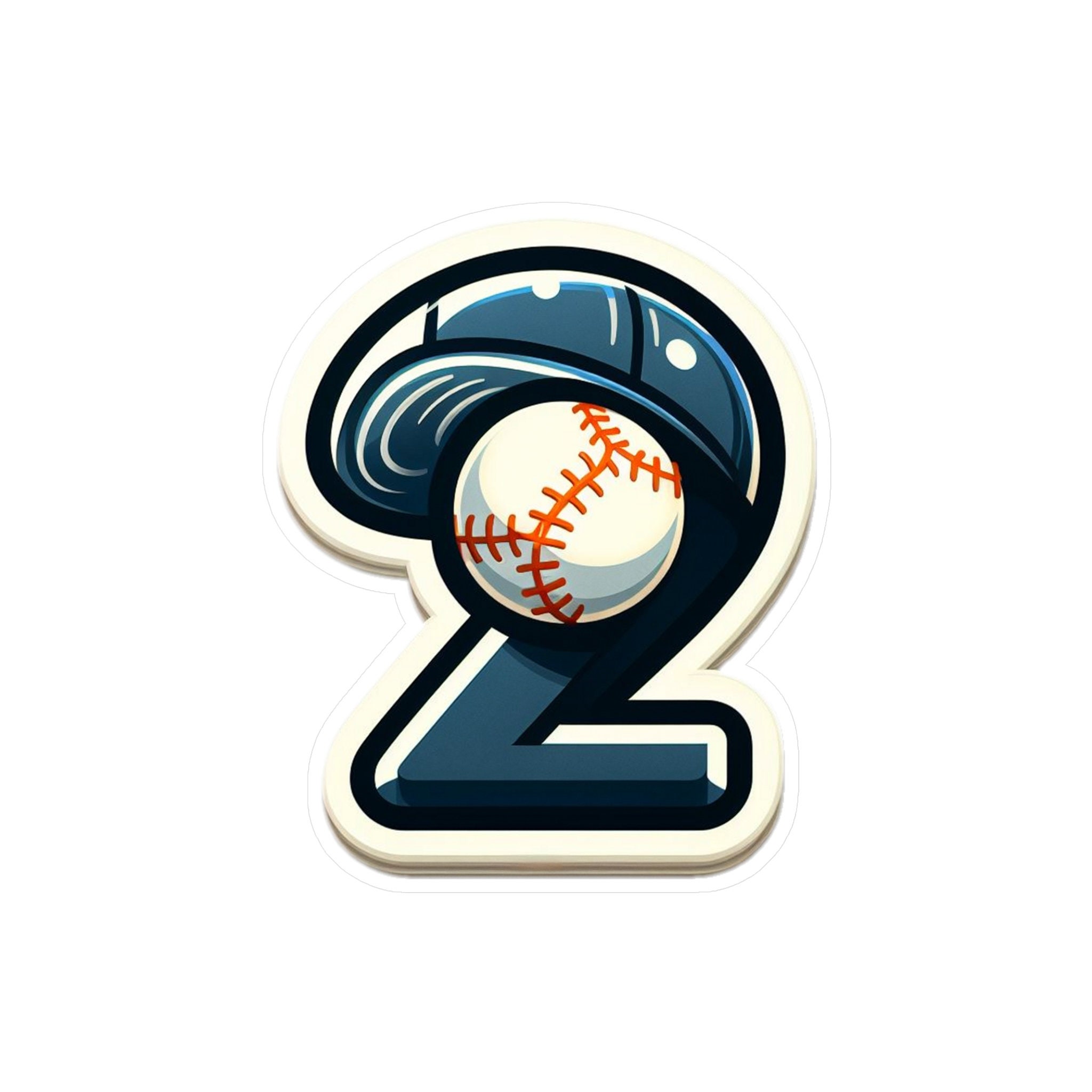 Baseball Helmet Sticker 2 Kiss-cut Vinyl Decal - Etsy