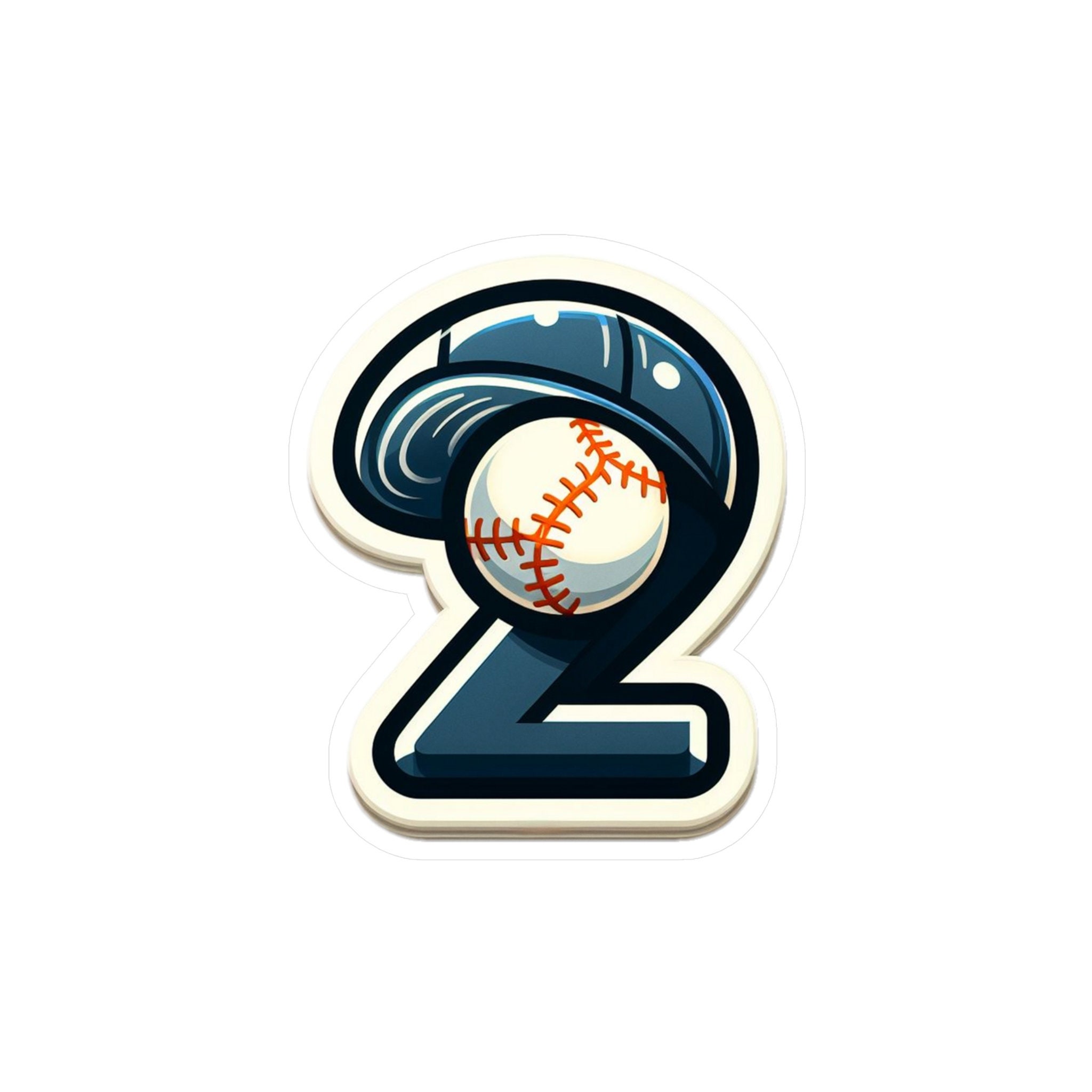 Baseball Helmet Sticker 2 Kiss-cut Vinyl Decal - Etsy