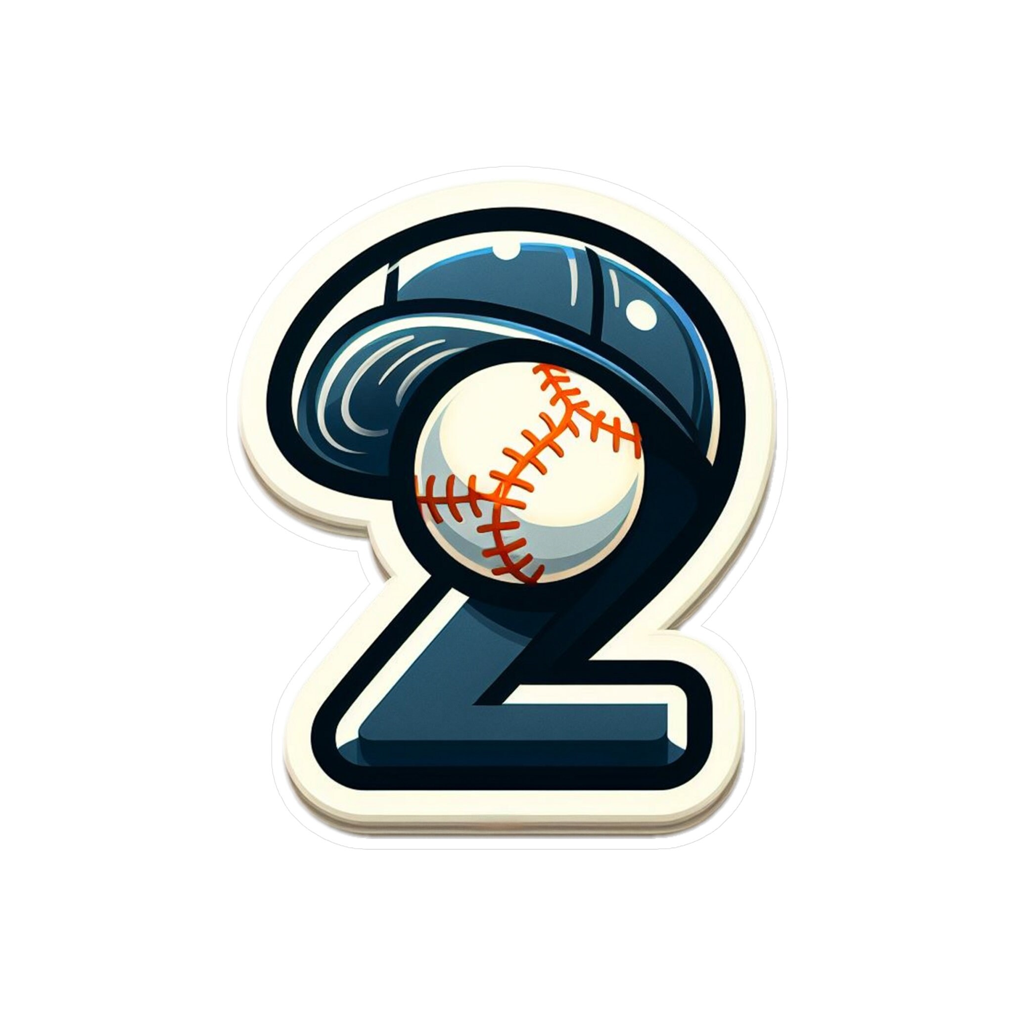 Baseball Helmet Sticker 2 Kiss-cut Vinyl Decal - Etsy