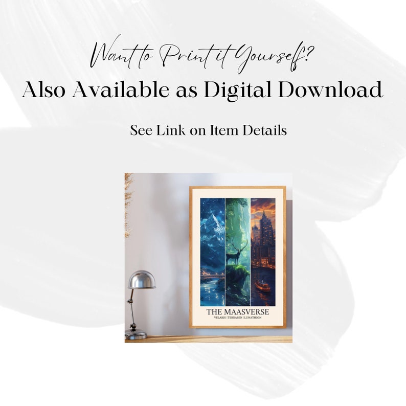 Maasverse Poster, Acotar Art Print, Throne of Glass Printed Poster ...