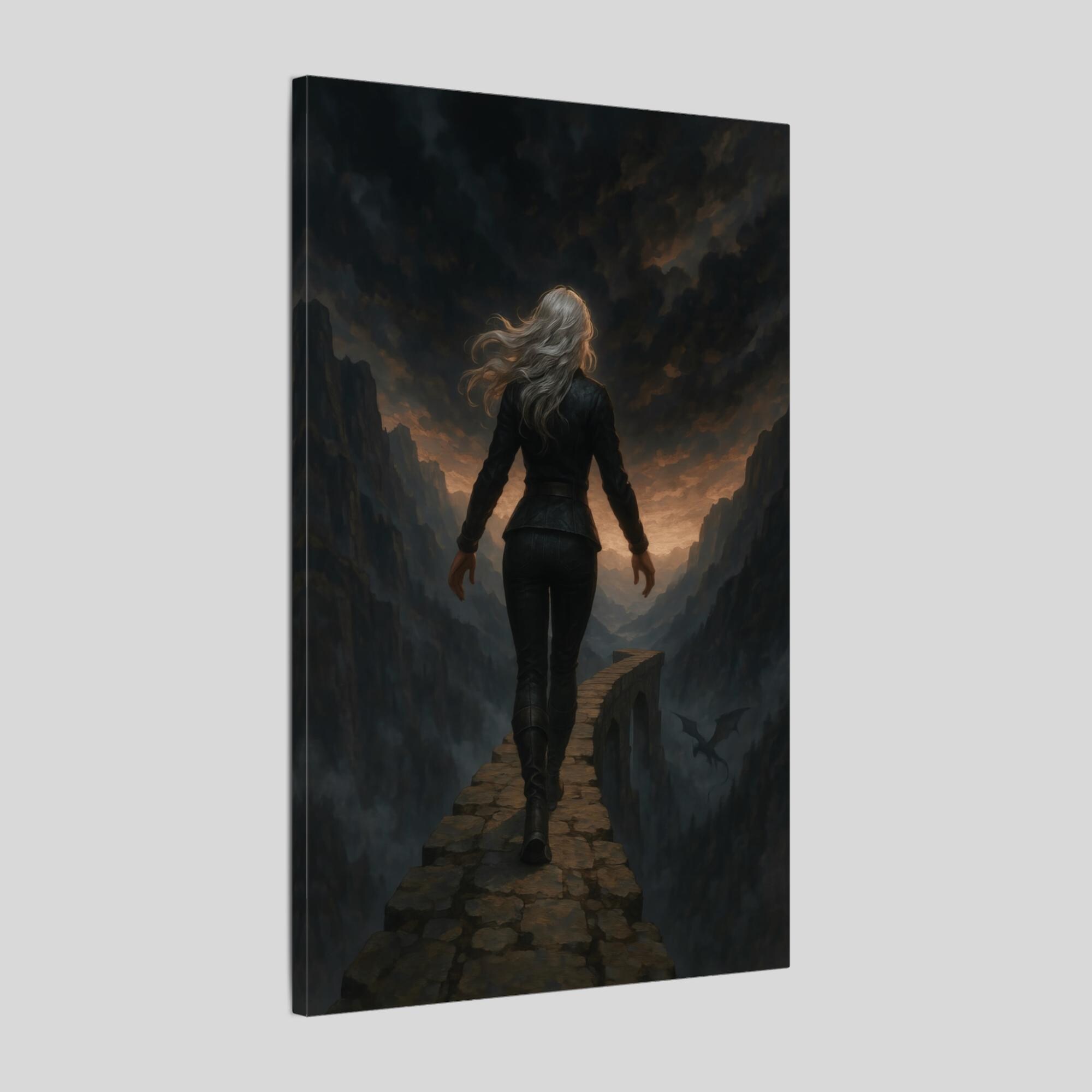 The Parapet Canvas Fourth Wing Wall Art Basgiath War College Violet ...