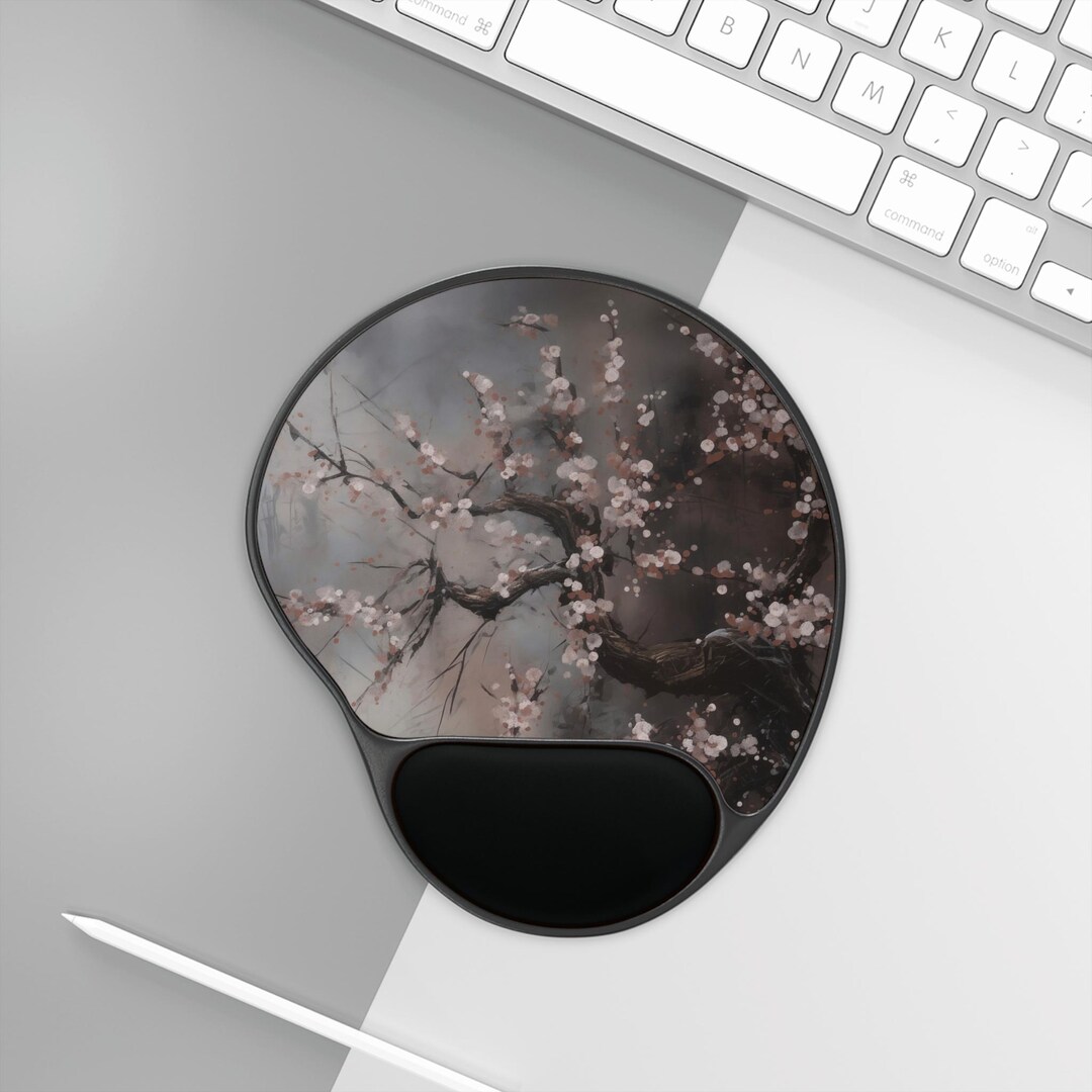 Cherry Blossom Mouse Pad With Wrist Rest Sakura Mouse Pad, Moody ...