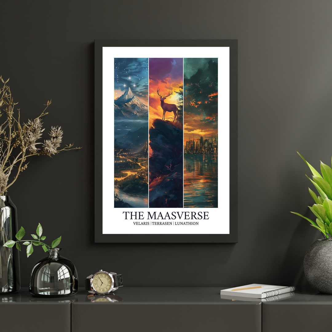 Acotar Digital Print Maasverse Velaris Terrasen Lunation Instant ...