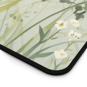 Botanical Desk Mat Sage Green Cottagecore Mouse Pad Nature Inspired ...