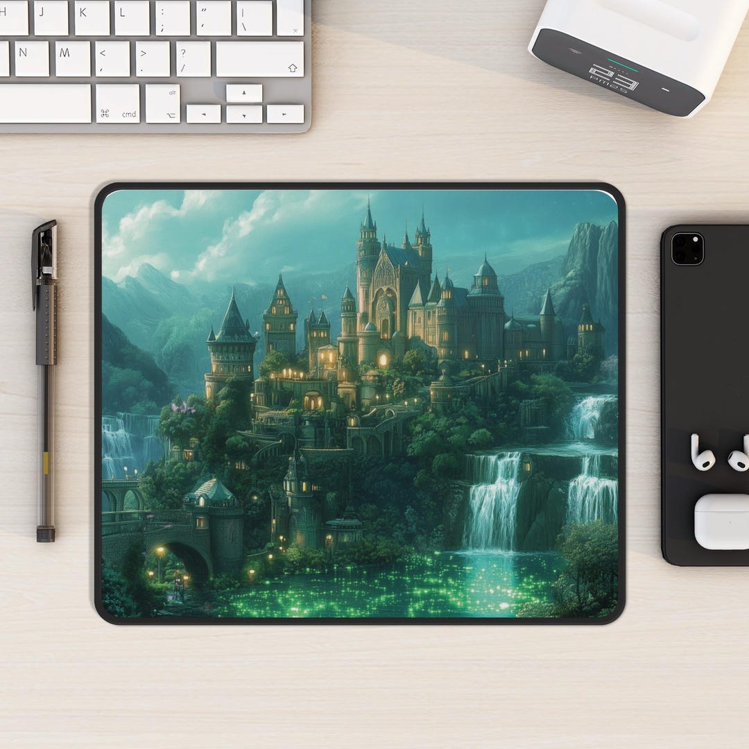Fantasy Castle Gaming Mouse Pad Fairy Tale Lovers Enchanted World Mouse ...