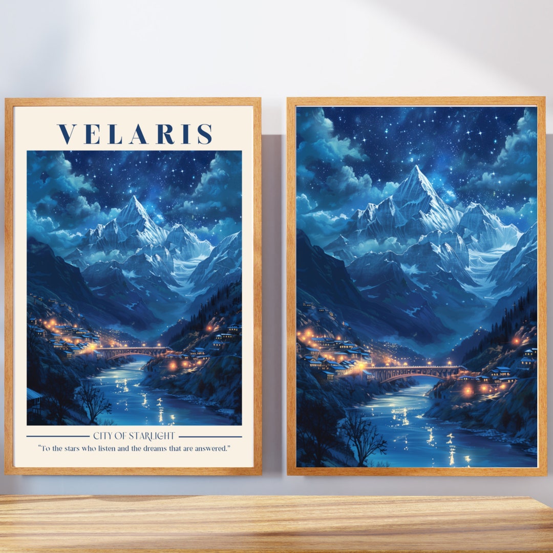 Velaris Art Print Digital Download Acotar Printable Night Court Print ...