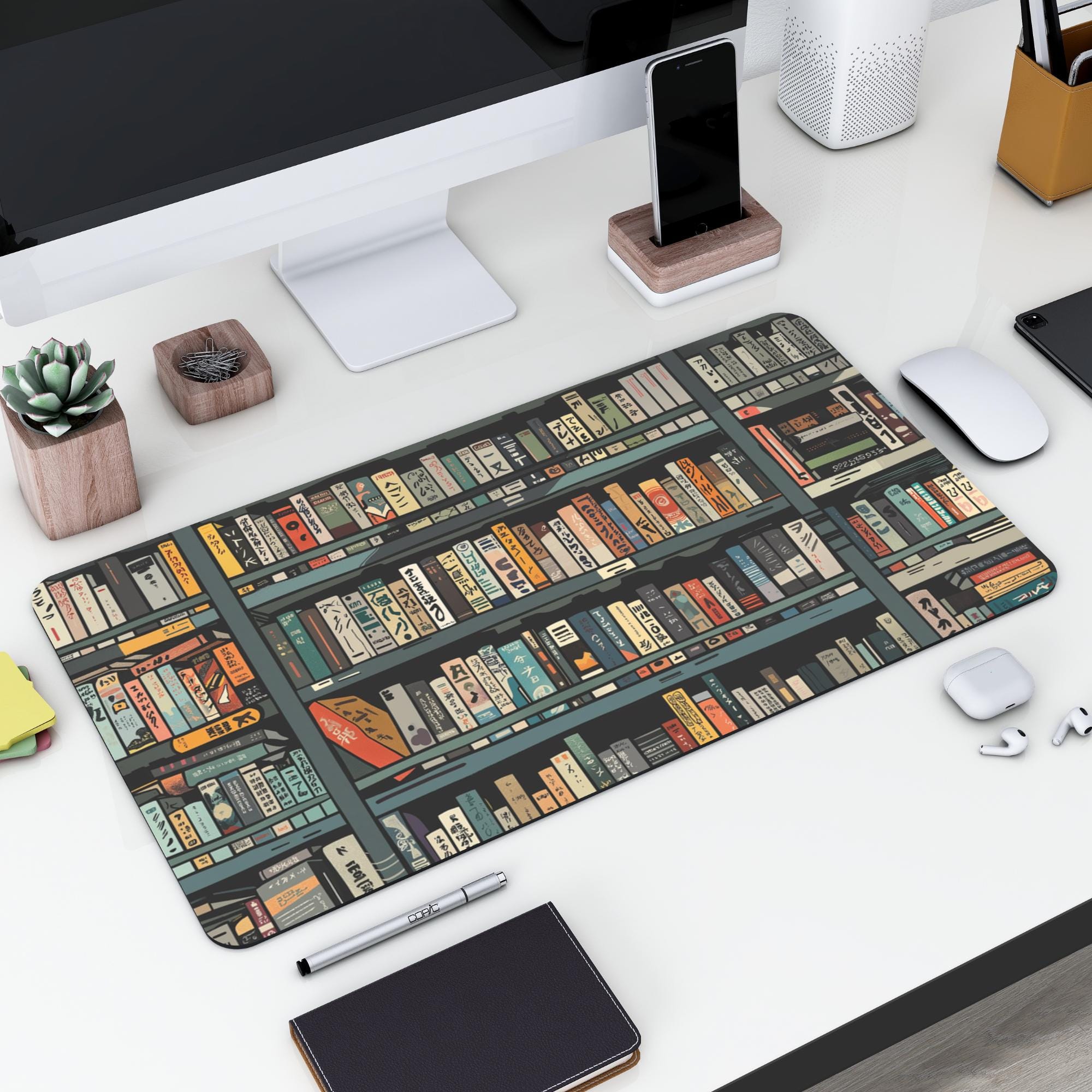 Manga Desk Mat Anime Deskmat Library Mouse Pad Book Lovers Gift Bookish ...