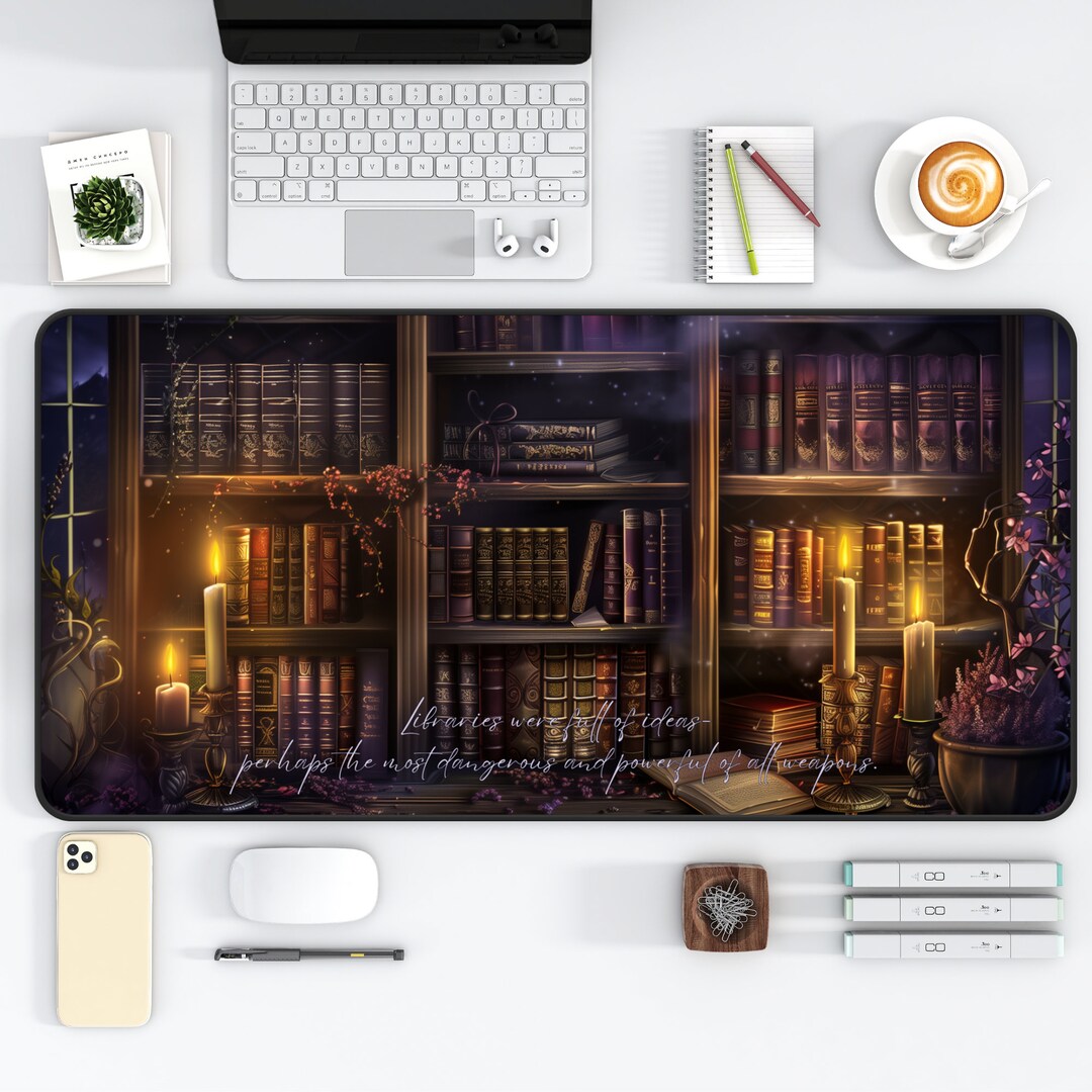 Throne of Glass Desk Mat TOG Fan Art, Library Quote Desk Mat, Fantasy ...
