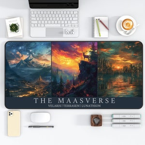 Maasverse Desk Mat Sara J Maas Acotar Throne of Glass Fan Art, Velaris ...