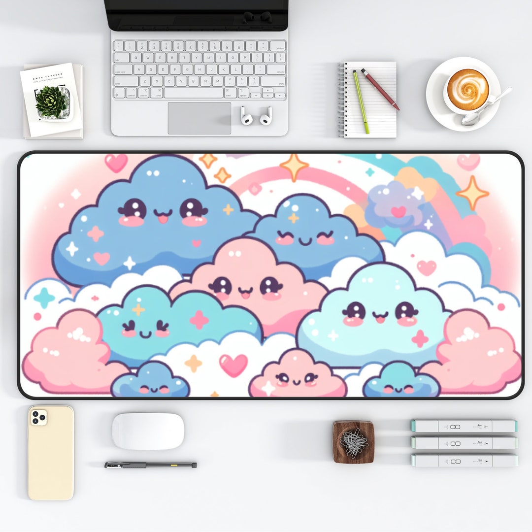 Cloud Desk Mat Kawaii Mousepad Cute Desk Decor for Anime Lovers Gift ...