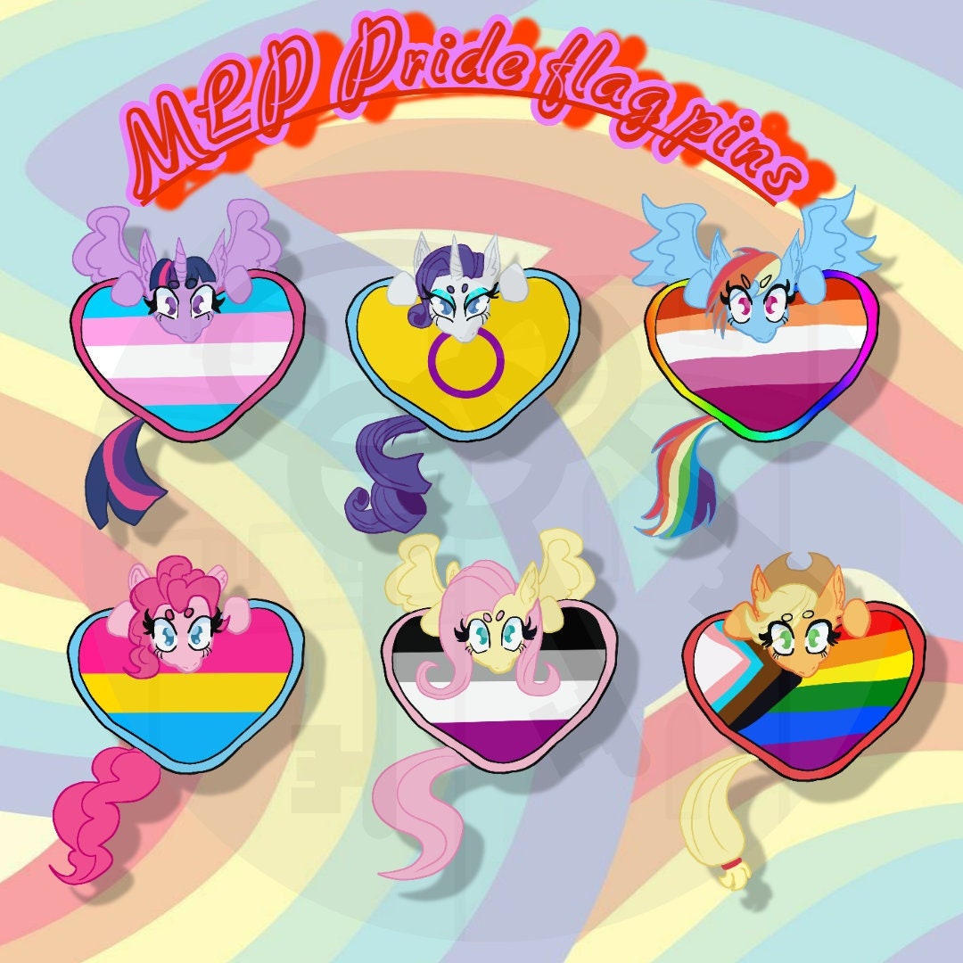 PRE-ORDER| Mlp Pride Acrylic Pins - Etsy
