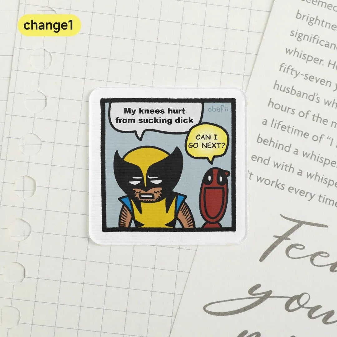 Poolverine Comic Lenticular Sticker - Etsy