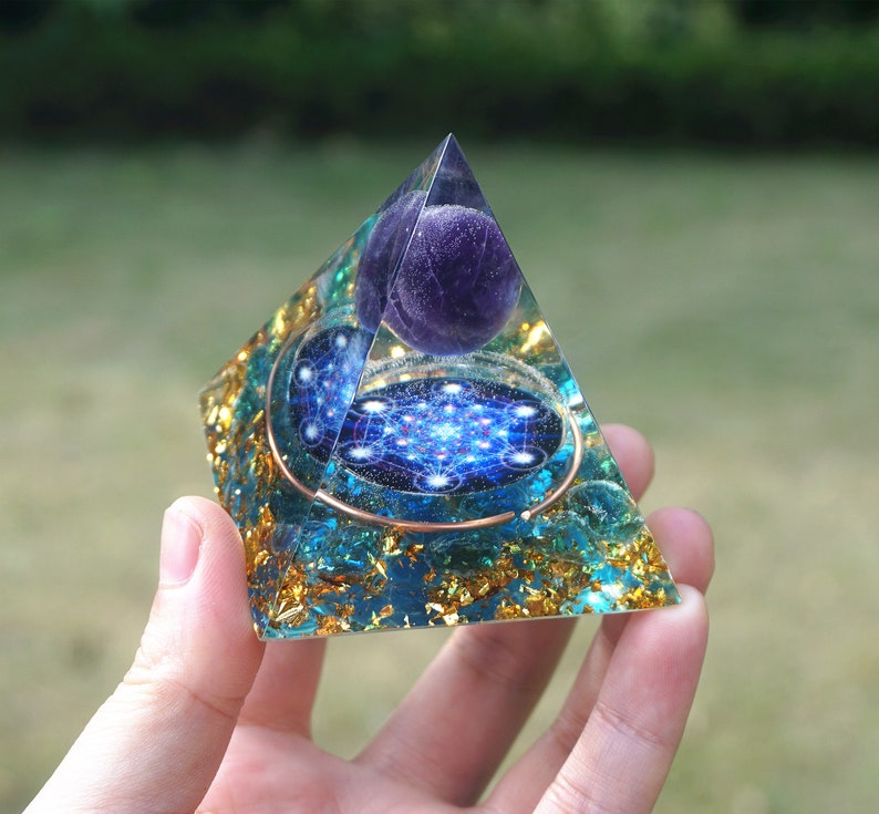 Handmade Orgonite Amethyst-blue Quartz Natural Cristal Stone Crystal ...