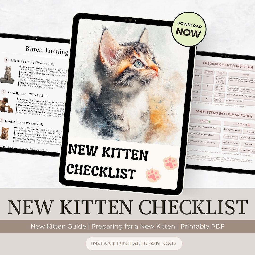 Kitten Care Checklist: New Kitten Care Checklist – VHKTX