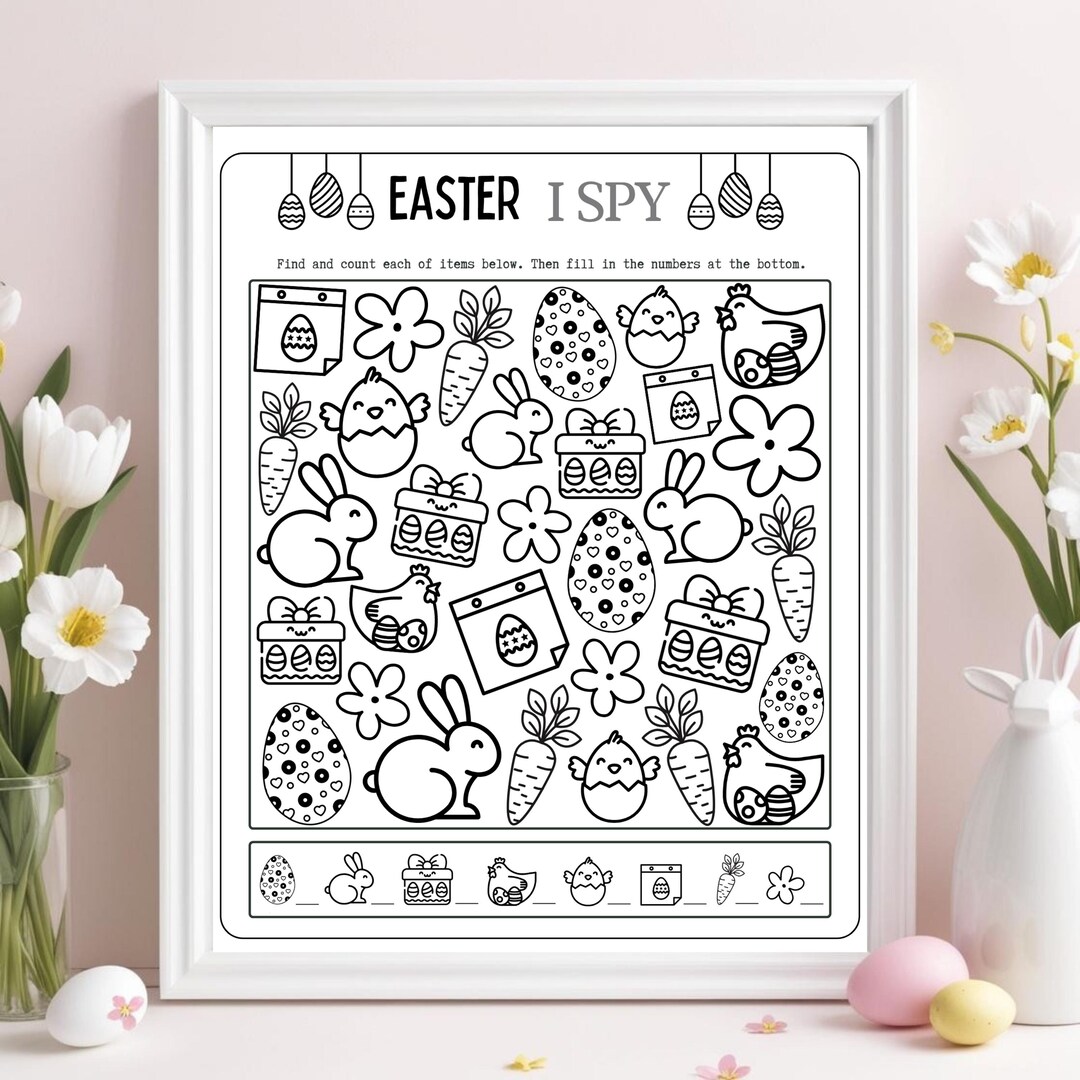 Easter I Spy Game, Easter Printable Game, Easter Preschool Classroom ...