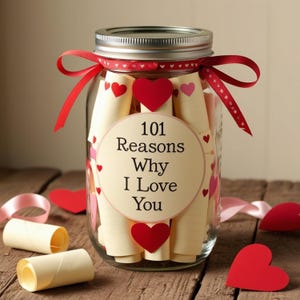 DIY Love Jar With Love Notes Reasons Why I Love You, Gift Idea ...