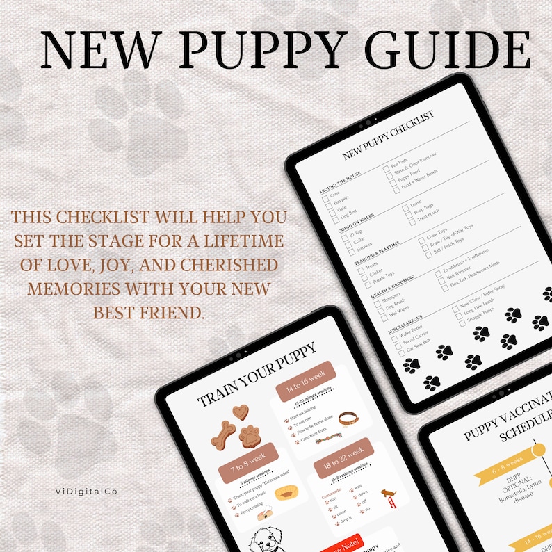 New Puppy Checklist | Guide for New Dog Owners | Puppy Planner Pet ...