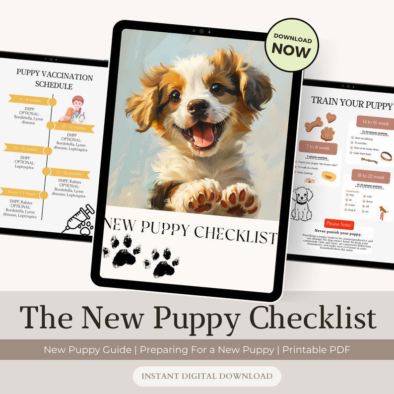 New Puppy Checklist | Guide for New Dog Owners | Puppy Planner Pet ...