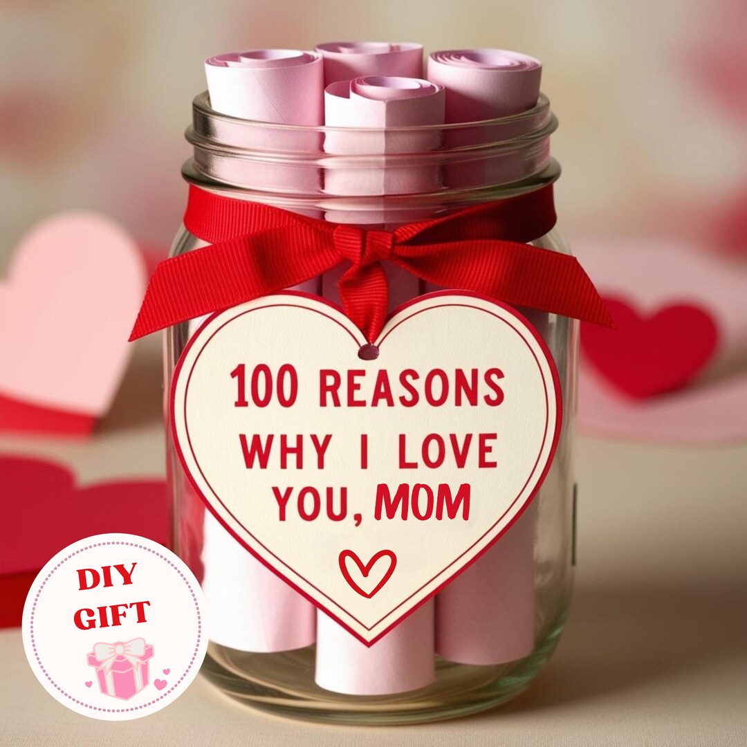 Reasons Why I Love You Mom DIY Gift, Mother's Day Gift, Mom Birthday ...
