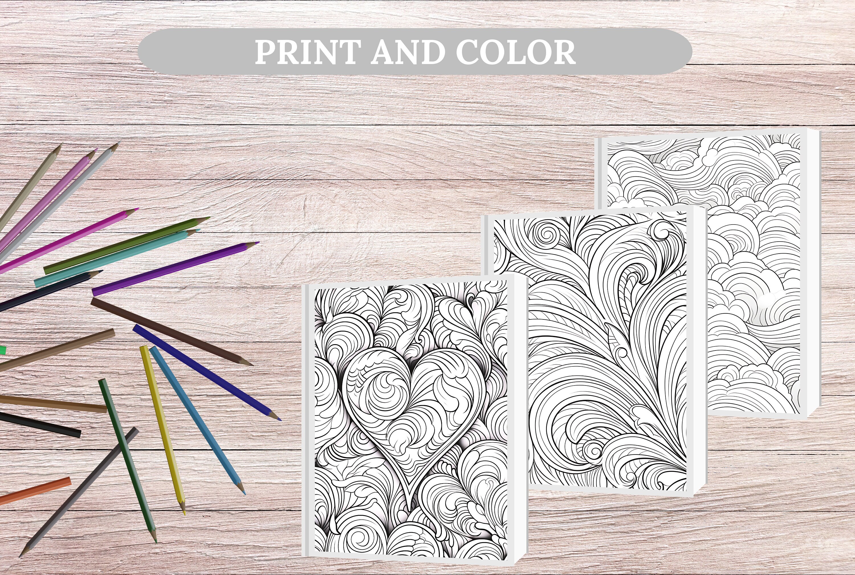 40 Abstract Coloring Pages for Adults and Kids Abstract Pattern Adult ...