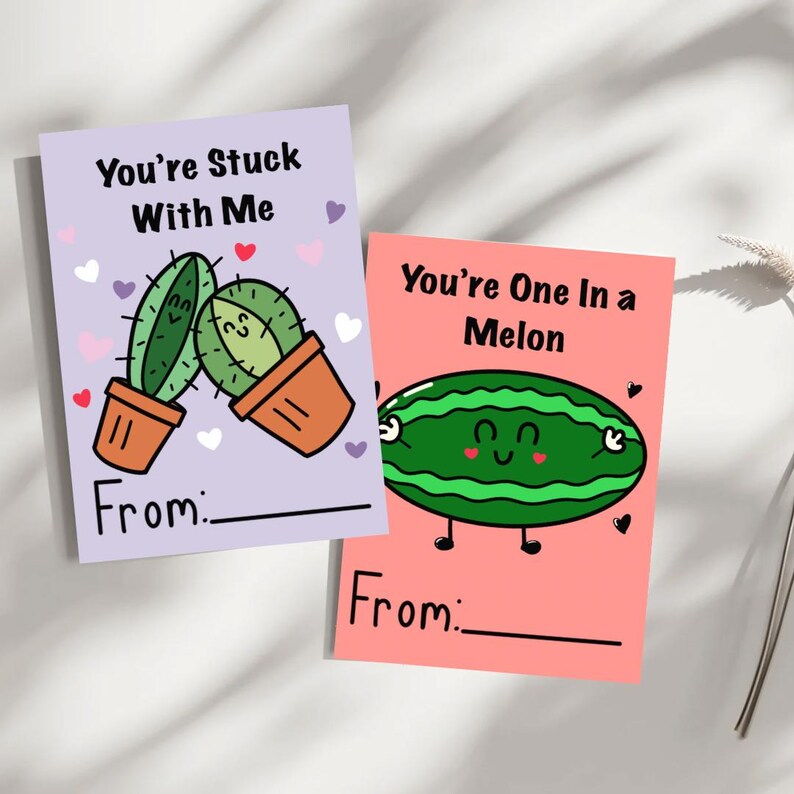 Printable Classroom Valentine Cards - Cute Pun Valentines for Kids ...