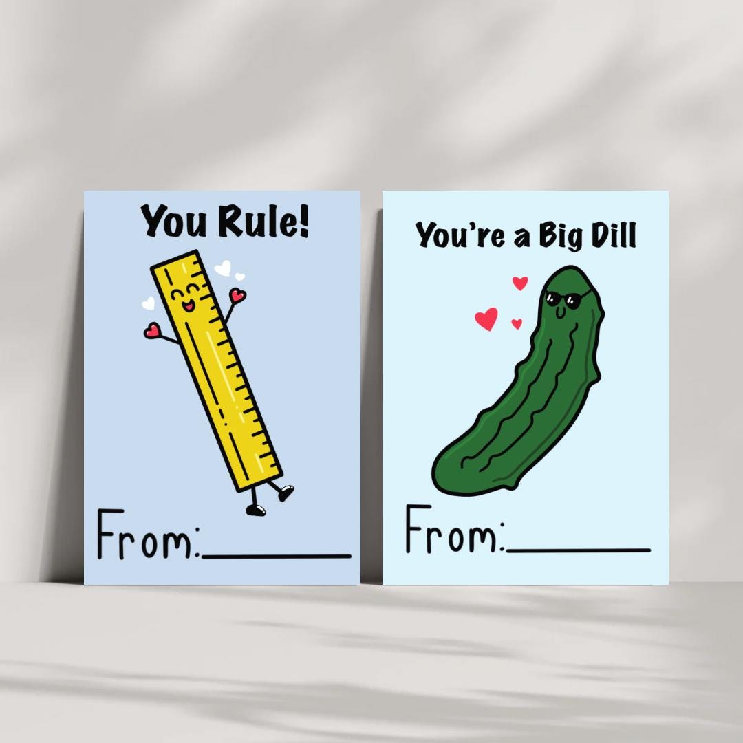 Printable Classroom Valentine Cards - Cute Pun Valentines for Kids ...