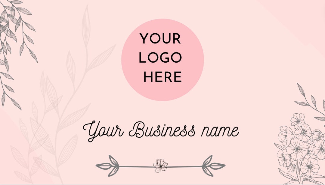 Template for Business Card - Etsy