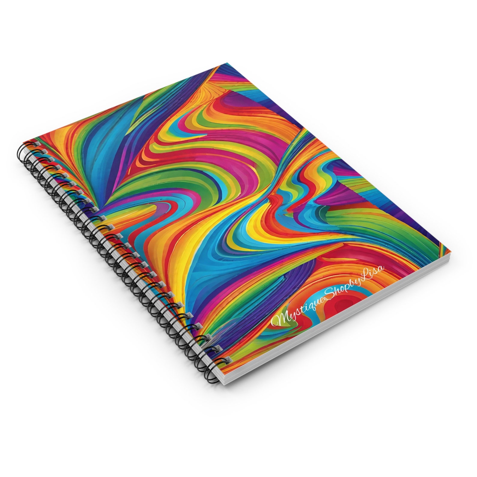 Trippy Rainbow Spiral Notebook - Ruled Line - Etsy