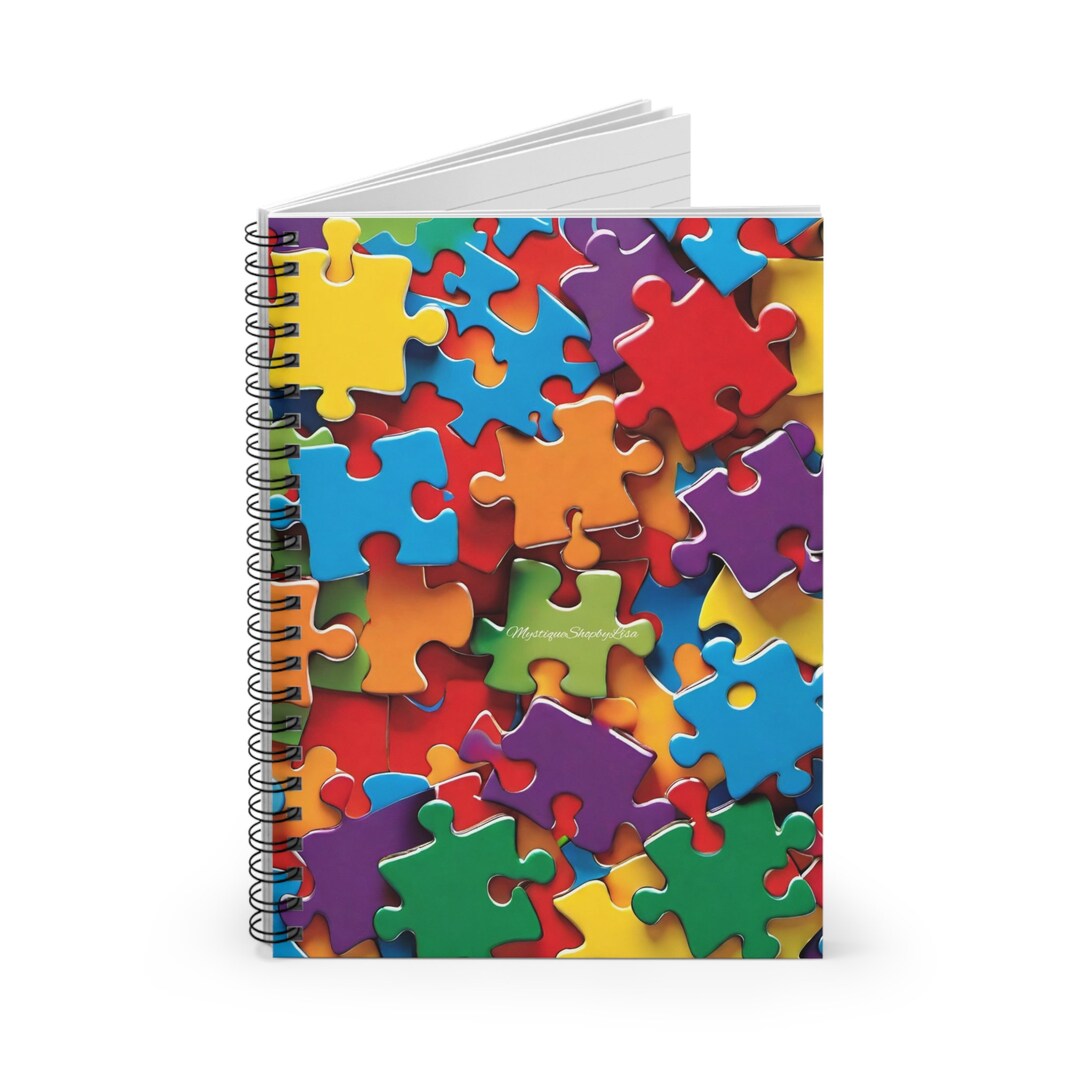 Autism Awareness Puzzle Spiral Notebook - Ruled Line - Etsy