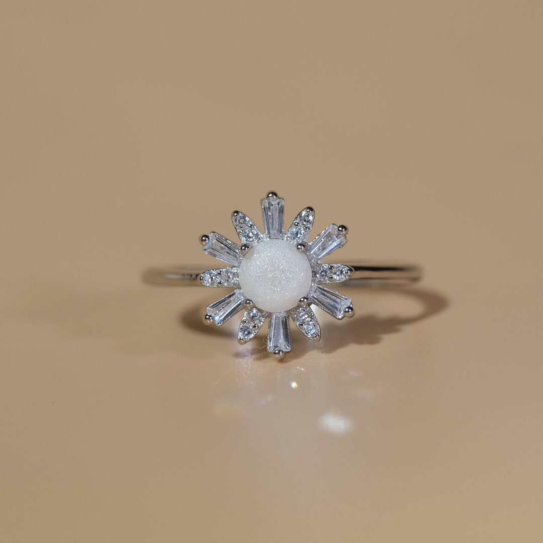 Lock of Hair Keepsake Ring, Baby Hair Jewelry, Pet Fur Memorial Ring ...