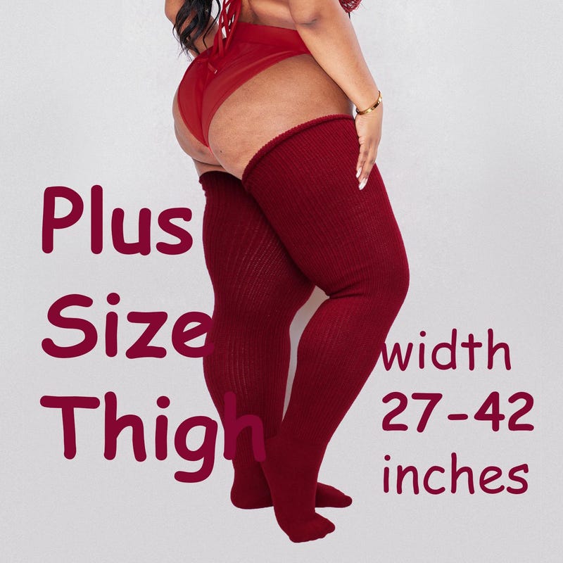 Thick Thigh Highs Socks - Etsy