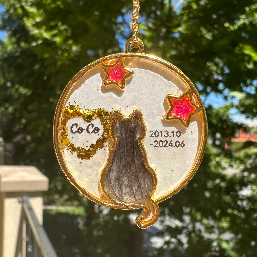 Custom Cat Statue With Your Cat's Fur,pet Hair Keepsake/cat Hair ...
