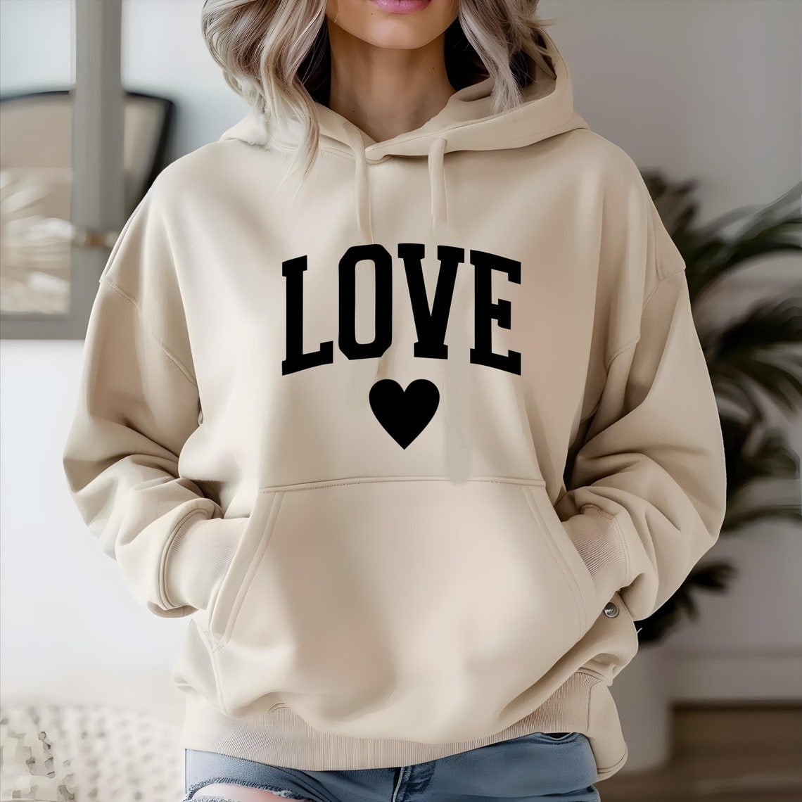 Love Heart Hoodie: Romantic Valentine's Day Sweatshirt - Etsy
