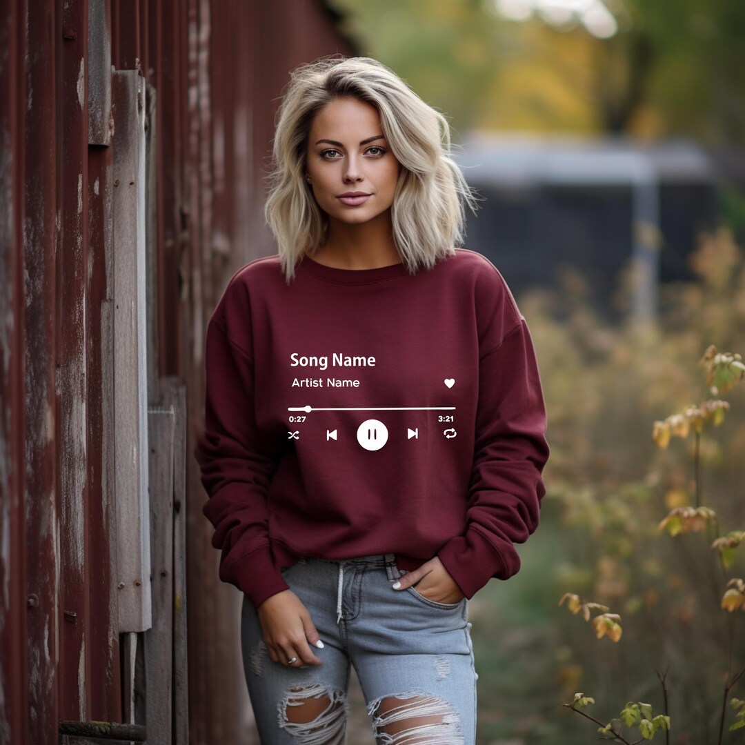 Personalized Song Sweatshirt Custom Favorite Song Lyrics Hoodie, Unique ...