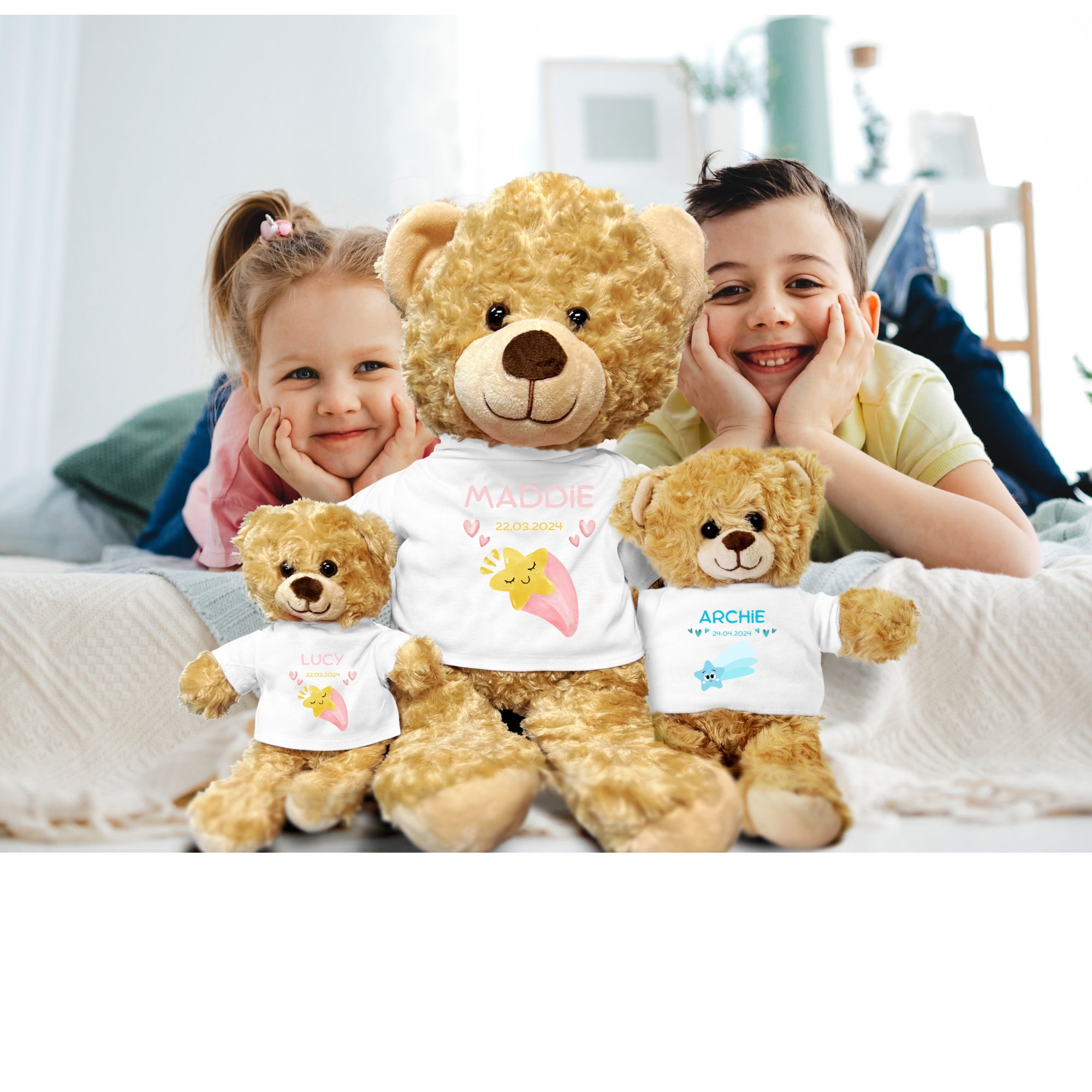 Personalized Teddy Bear, Child's Name Bear, Personalized With Child's ...