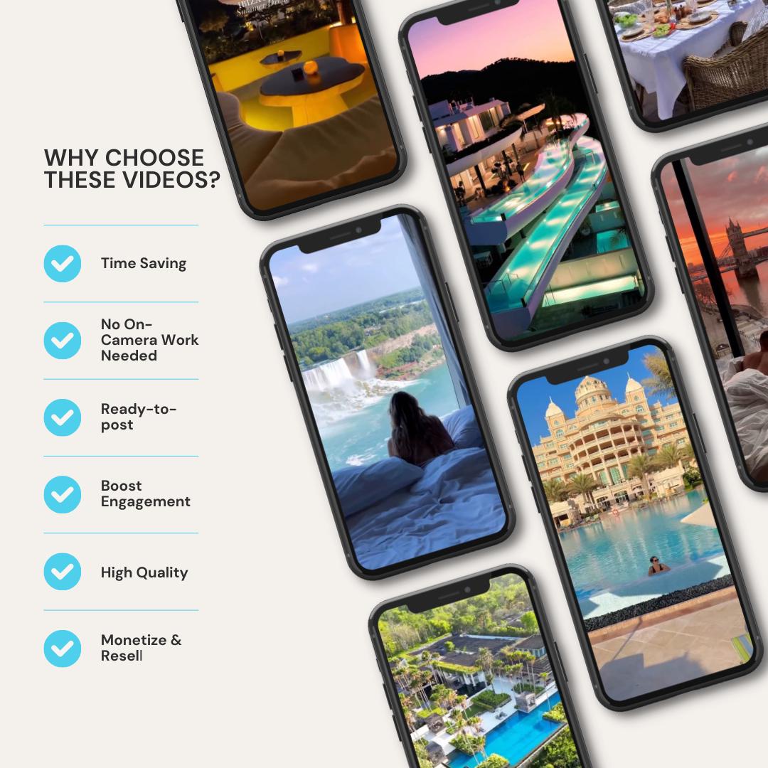 2200+ Luxury Faceless Travel Reels Videos Bundle, PLR MRR, Vacation ...