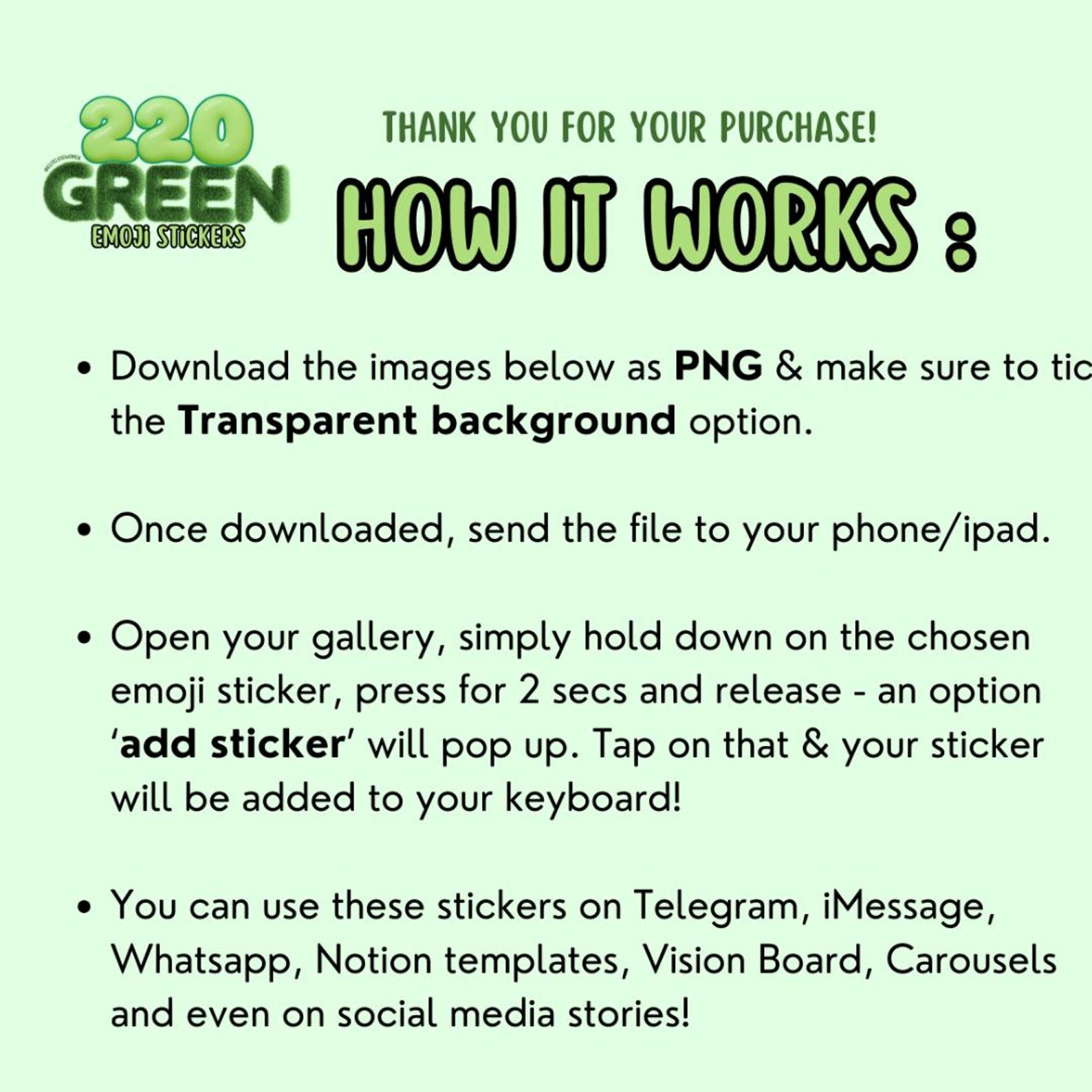 220 Ios18 Green Emoji Stickers, Cute Green Emoji Pack, Green iPhone ...
