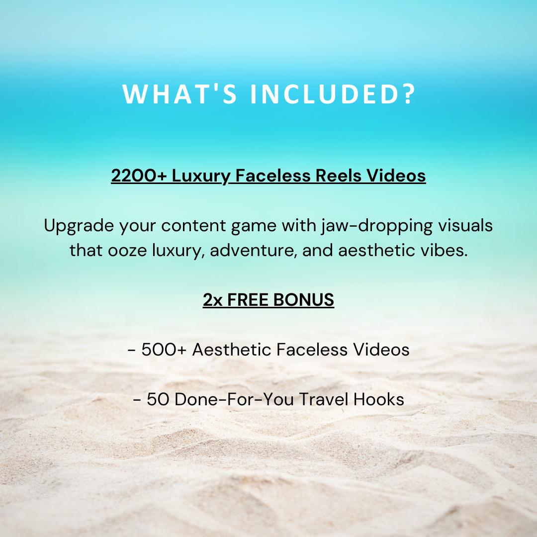 2200+ Luxury Faceless Travel Reels Videos Bundle, PLR MRR, Vacation ...
