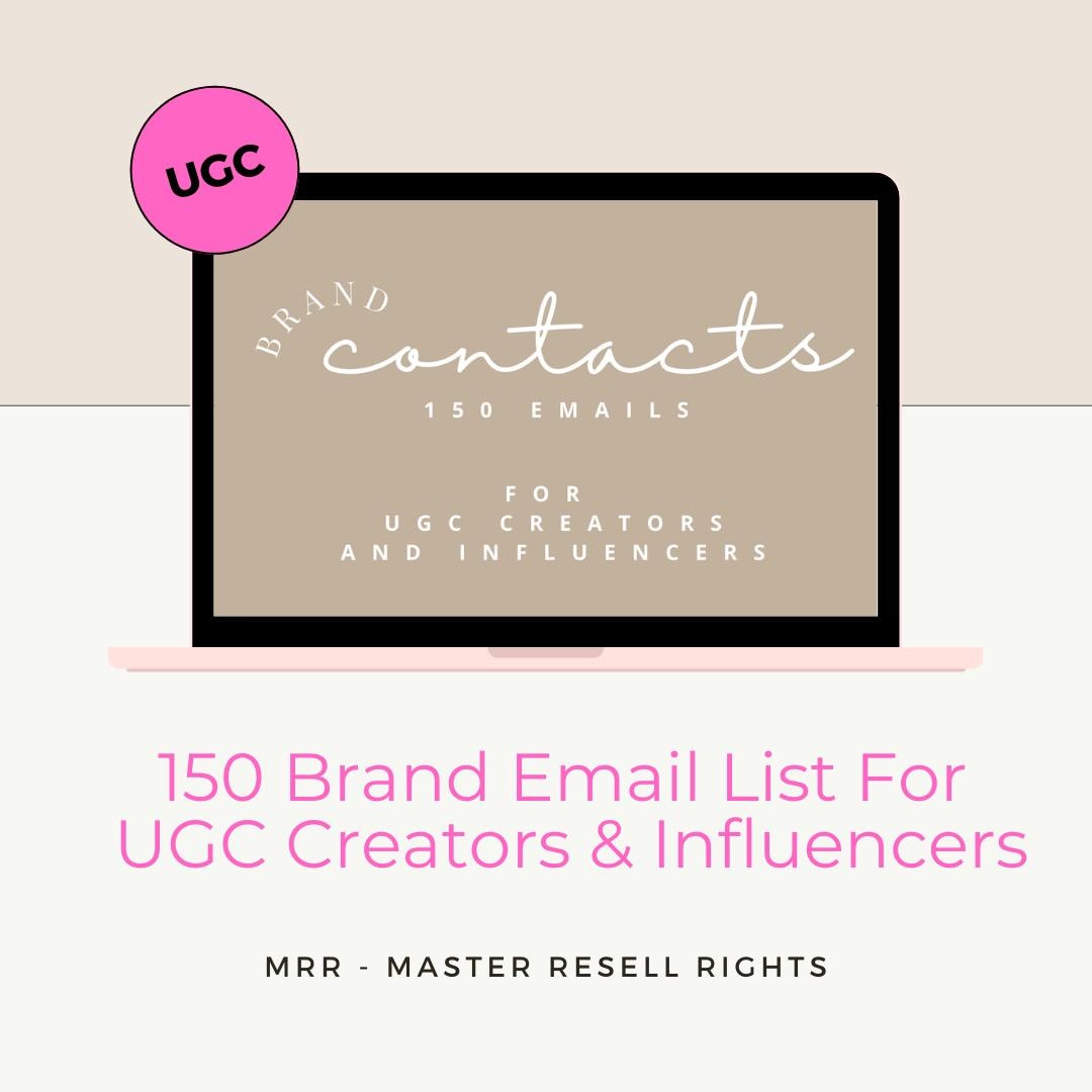 150 Brand Email List for UGC Creators and Influencers, UGC Brands List ...