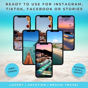 2200+ Luxury Faceless Travel Reels Videos Bundle, PLR MRR, Vacation ...