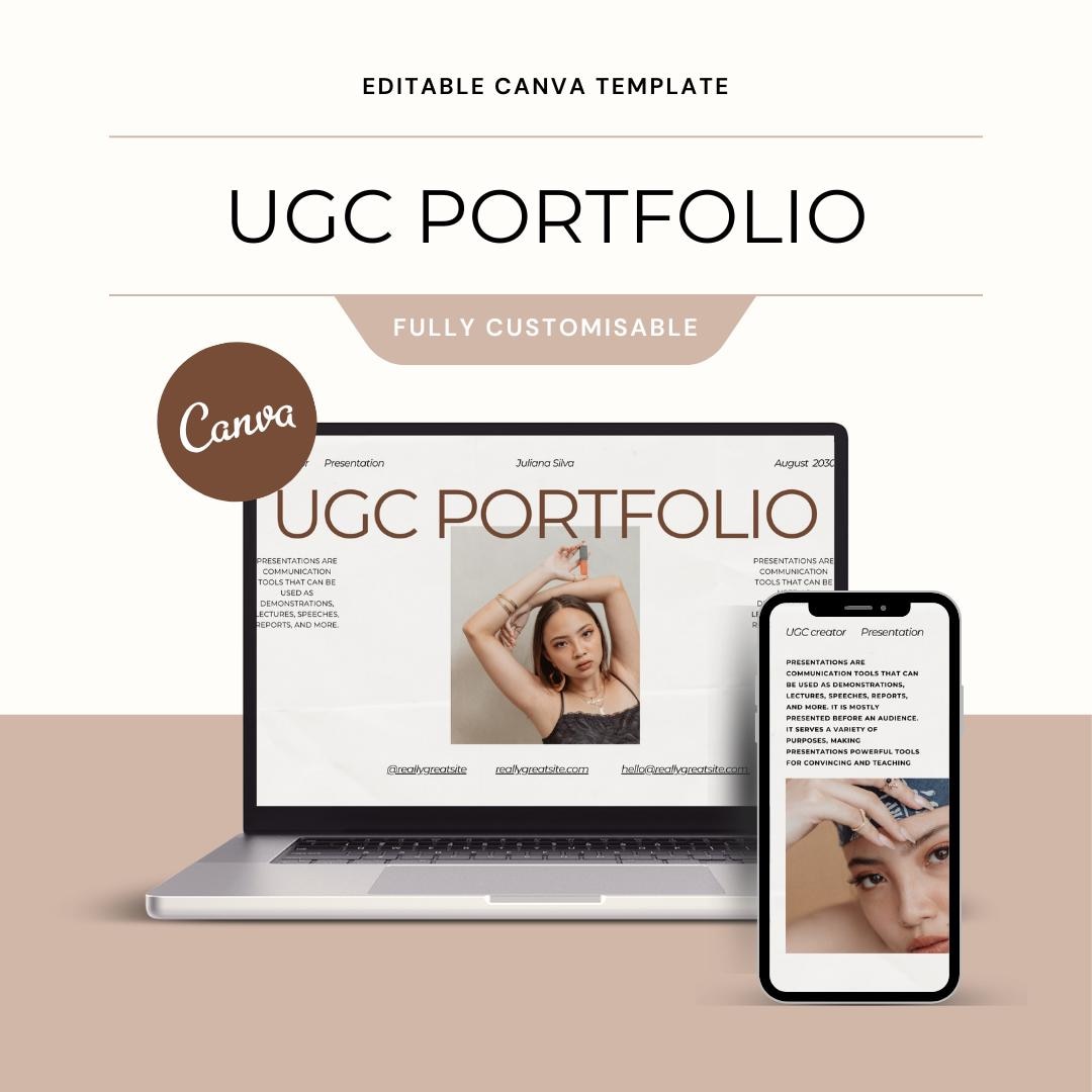 UGC Portfolio Template for UGC Creators, UGC Template, Ugc Media Kit ...