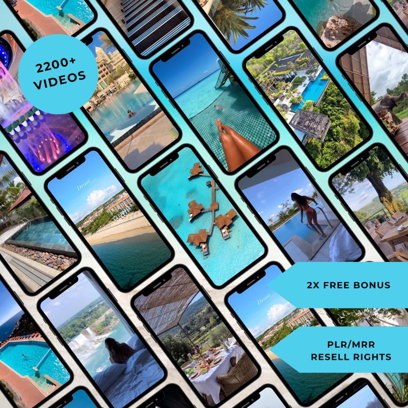 2200+ Luxury Faceless Travel Reels Videos Bundle, PLR MRR, Vacation ...