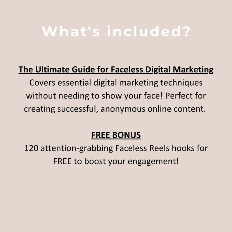Faceless Digital Marketing Starter Guide for Beginners, PLR, MRR ...