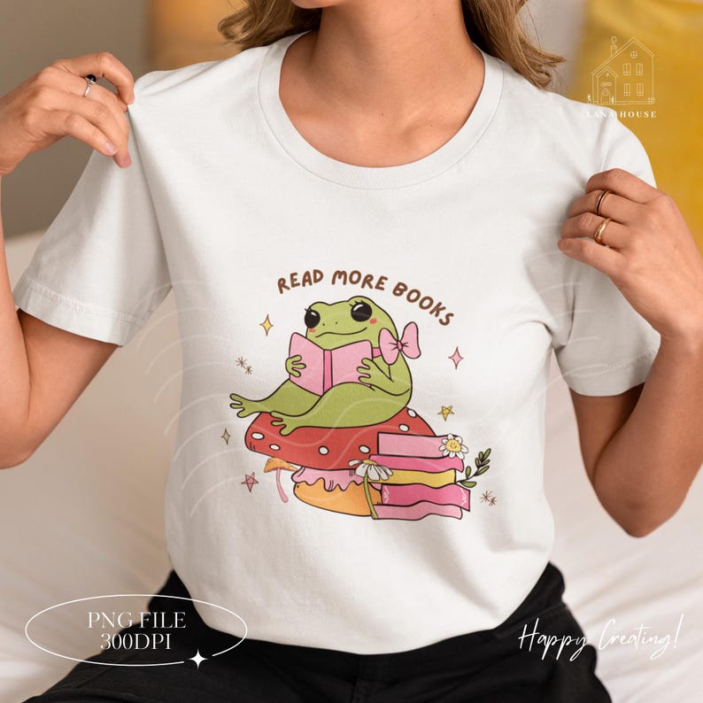 4 Happy Frogs PNG, Cute Frog Png Bundle, Mental Health PNG, Funny ...