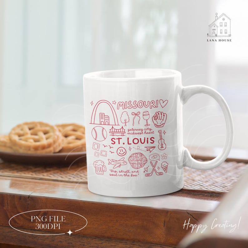 St. Louis Icons, Missouri Landmarks Png, I Love St. Louis Shirt Design ...