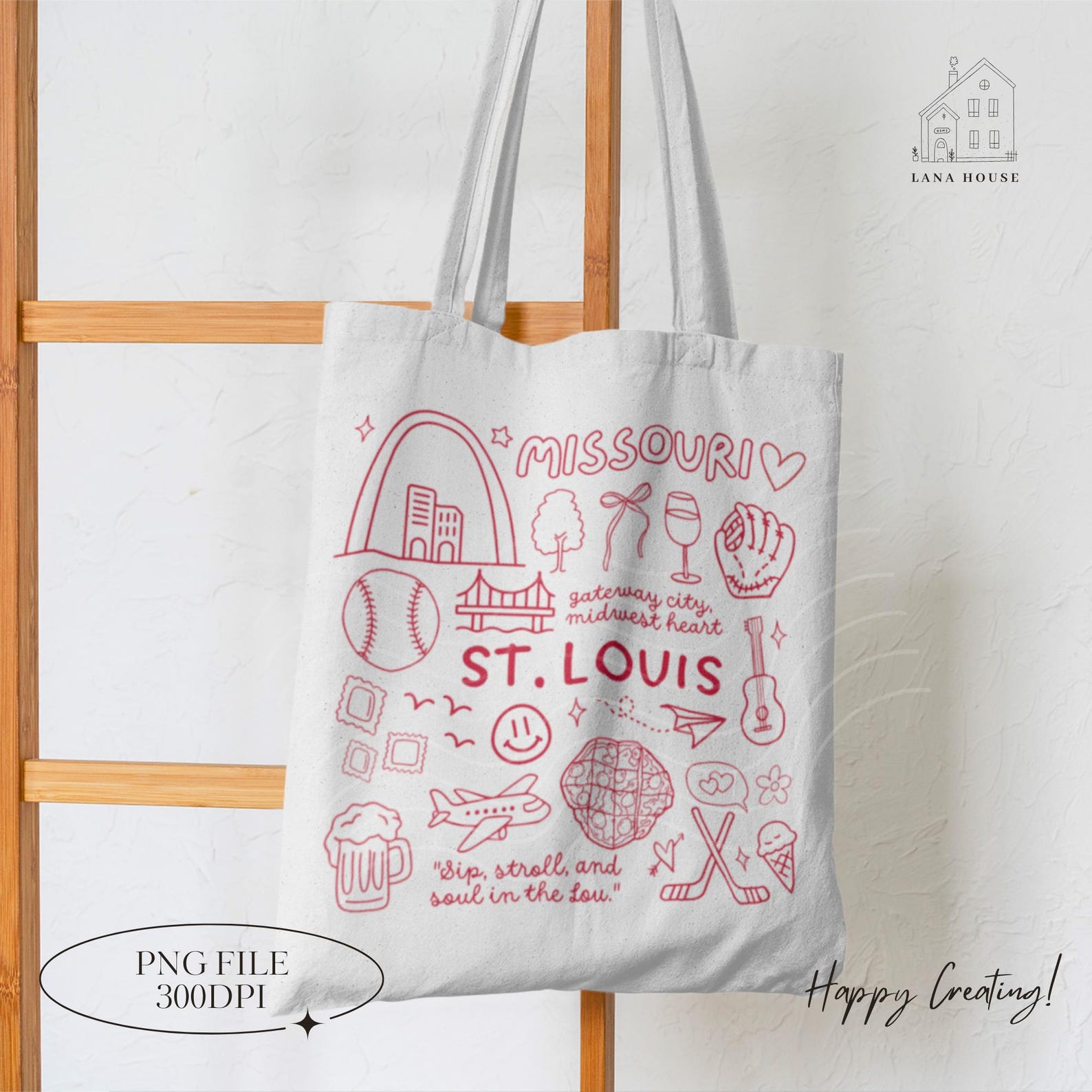 St. Louis Icons, Missouri Landmarks Png, I Love St. Louis Shirt Design ...