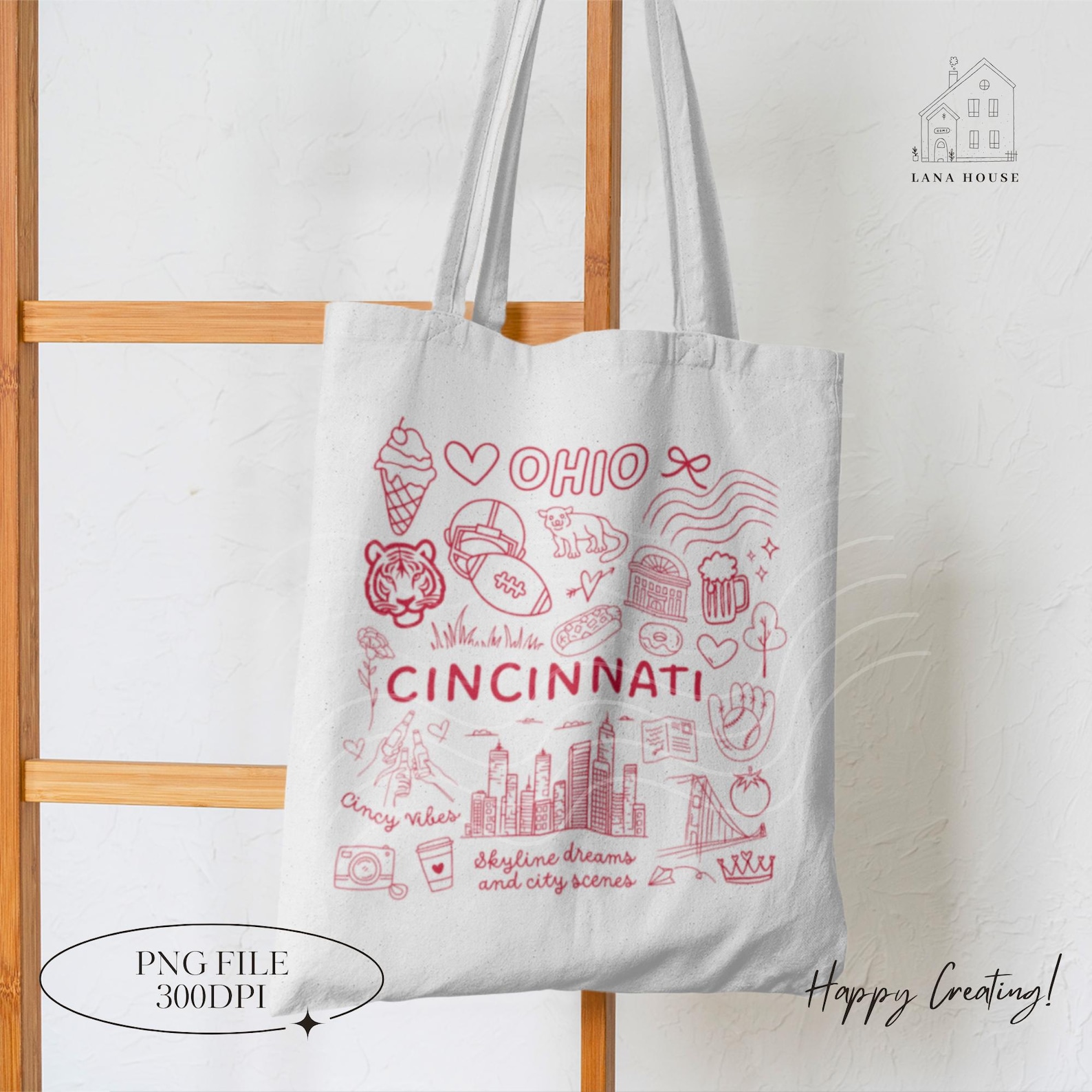 Cincinnati Icons, Ohio Landmarks Png, PNG Files, I Love Cincinnati Ohio ...