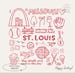 St. Louis Icons, Missouri Landmarks Png, I Love St. Louis Shirt Design ...