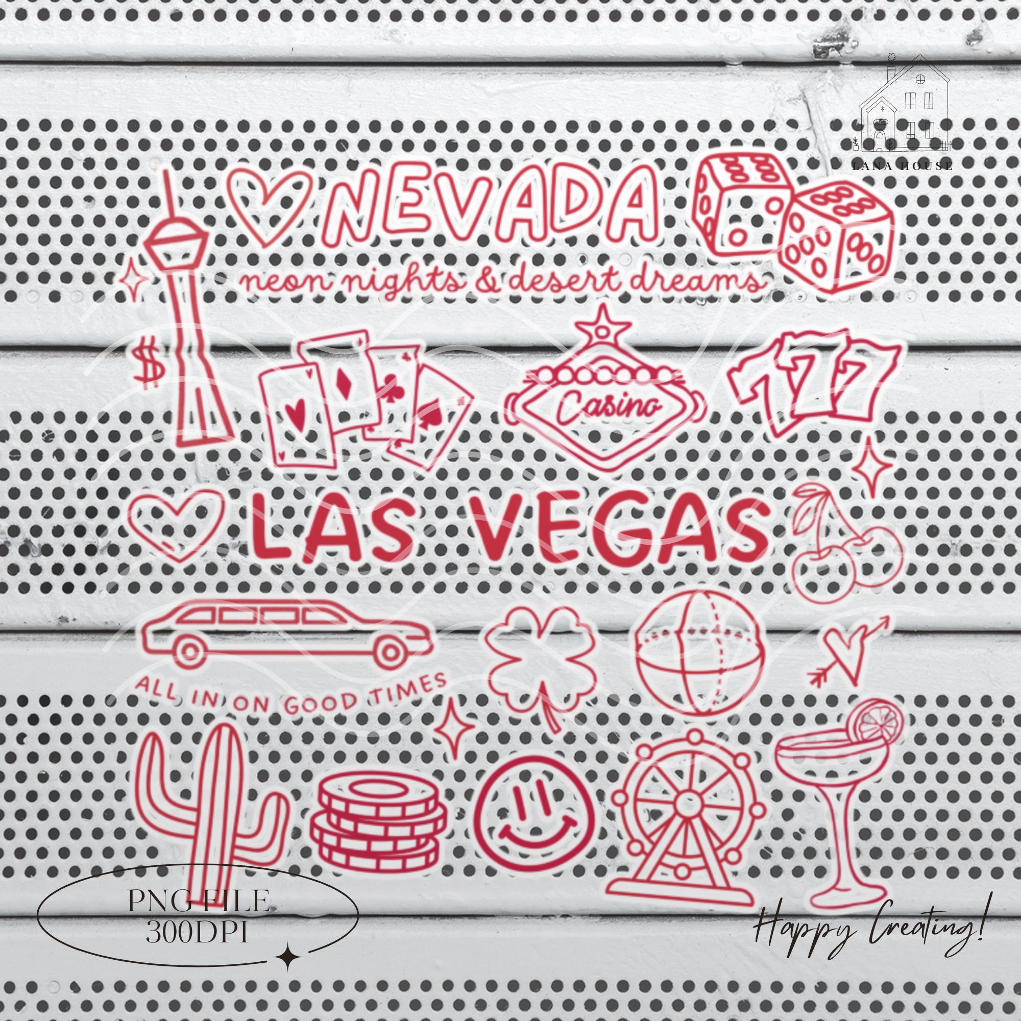 Las Vegas Icons, Nevada Landmarks Png, PNG Files, I Love Las Vegas ...